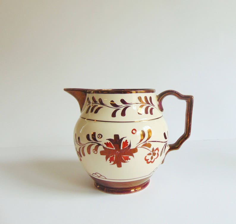 Stoke on Trent England Pitcher England Gothic Vintage Large Creamer ...