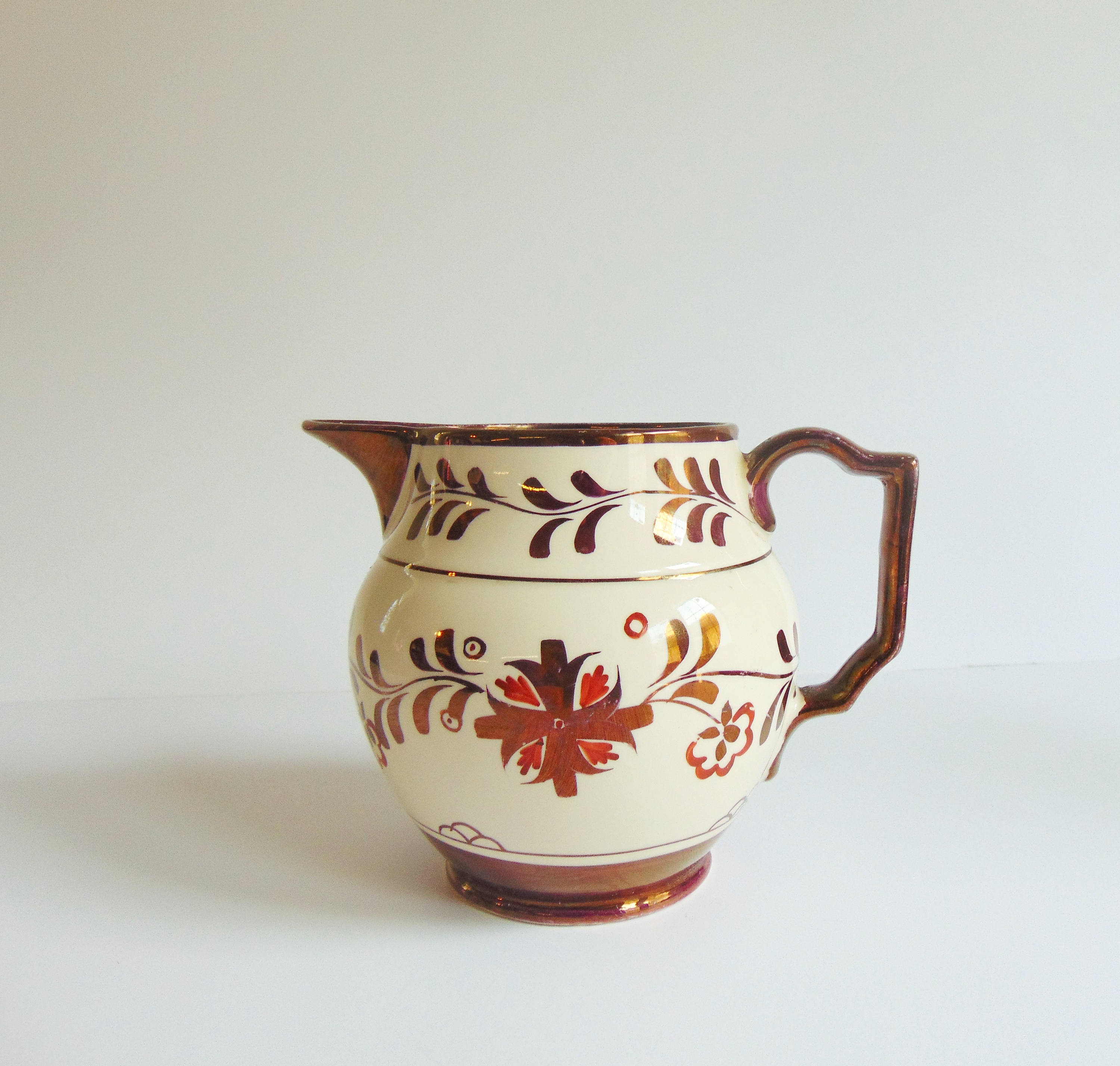 Stoke on Trent England Pitcher England Gothic Vintage Large Creamer ...