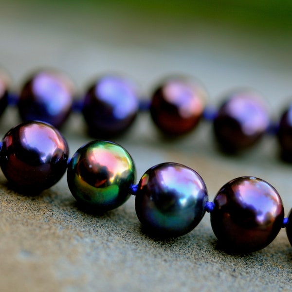 Dark Purple Pearls - Etsy