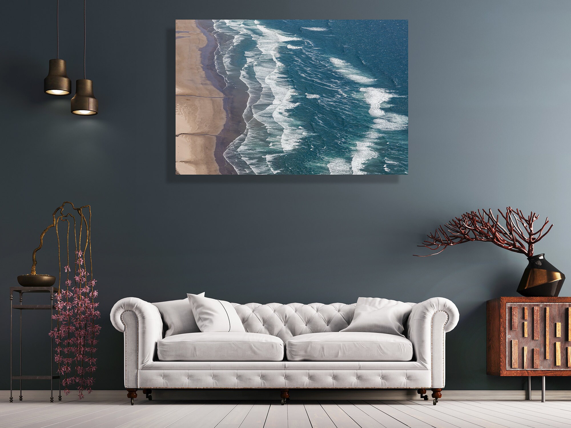 Pacific Ocean Waves at Manzanita Beach, Oregon Coast- Original Fine Art ...