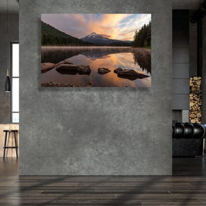 Trillium Lake and Mount Hood During Sunrise, Oregon-original Fine Art ...