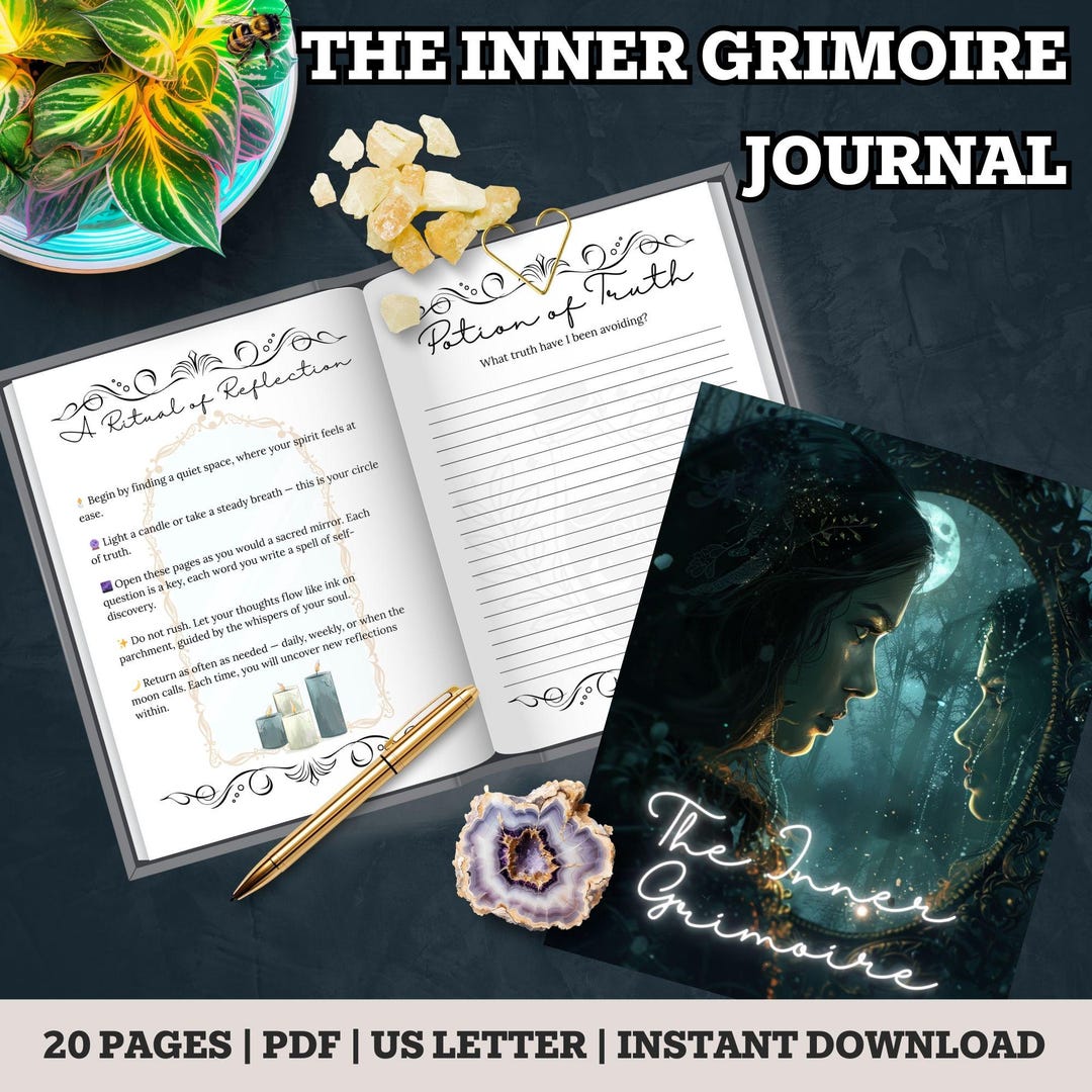 The Inner Grimoire Self-reflection Journal | Witchy Shadow Work Prompts ...