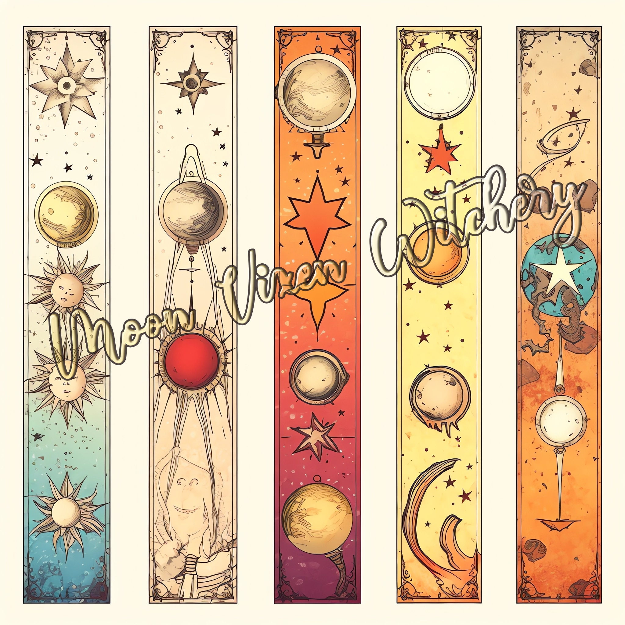 Digital Bookmarks - 5 Sheets, Total of 23 Bookmarks - Printable or ...