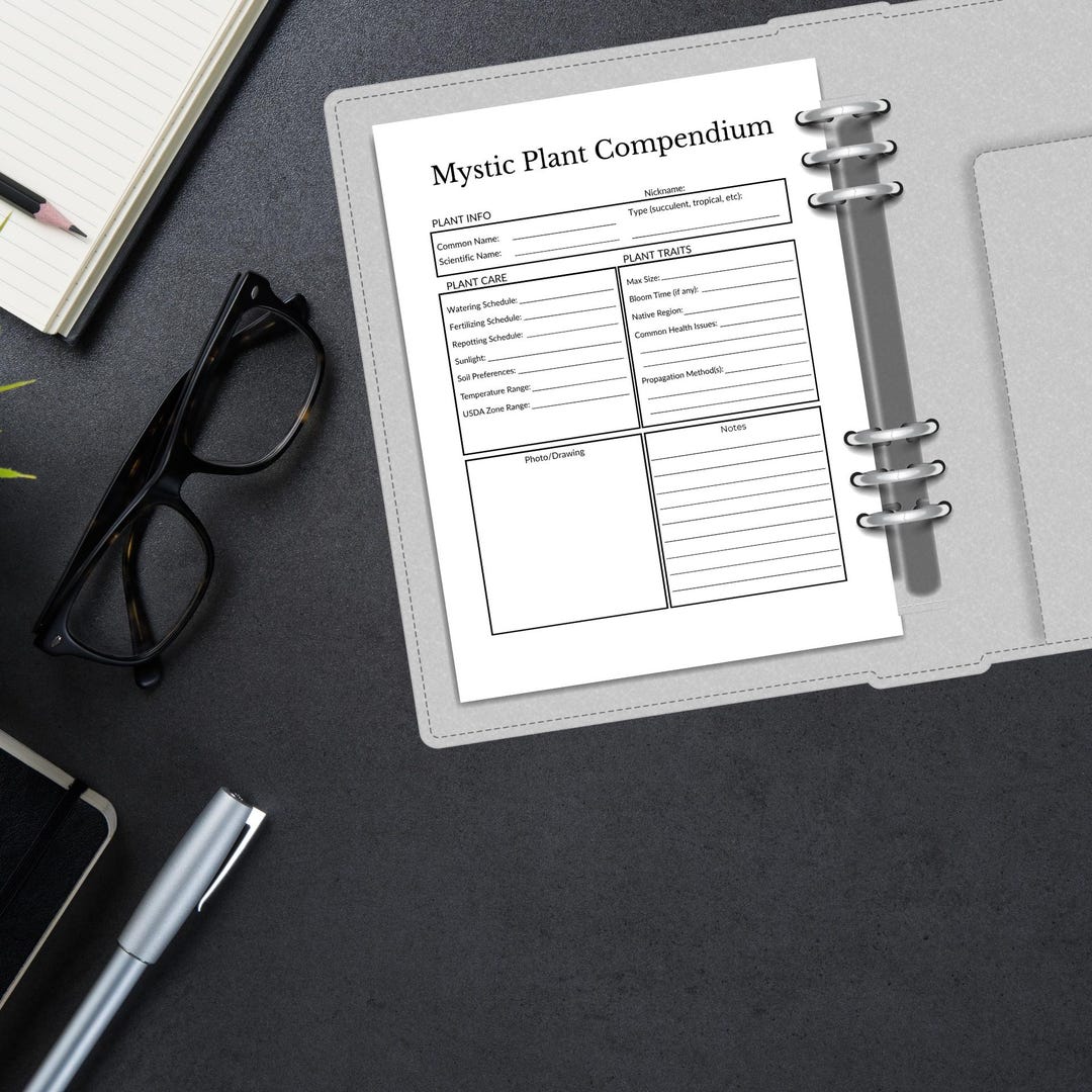 Plant Care Record - Minimalist Houseplant Tracker PDF (8.5x11) | Simple ...