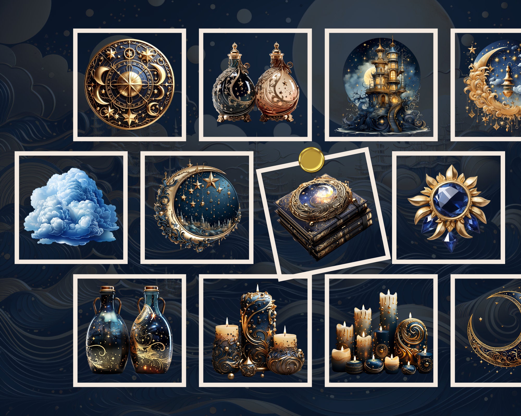 235 PNG Star Witch Astrology Celestial Clipart Digital Art Stickers - Etsy