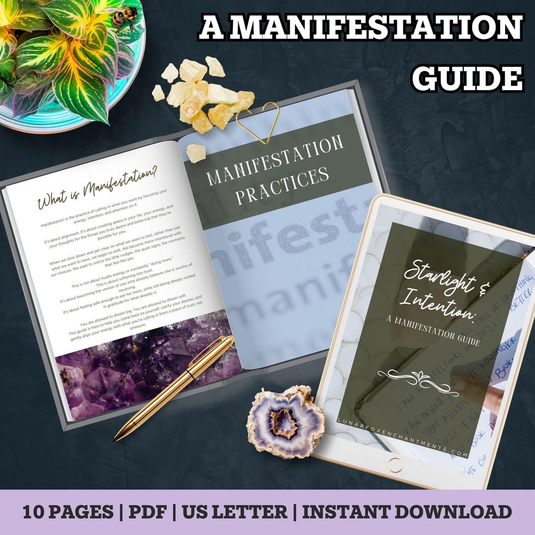 Starlight & Intention: Printable Manifestation Guide With Prompts and ...