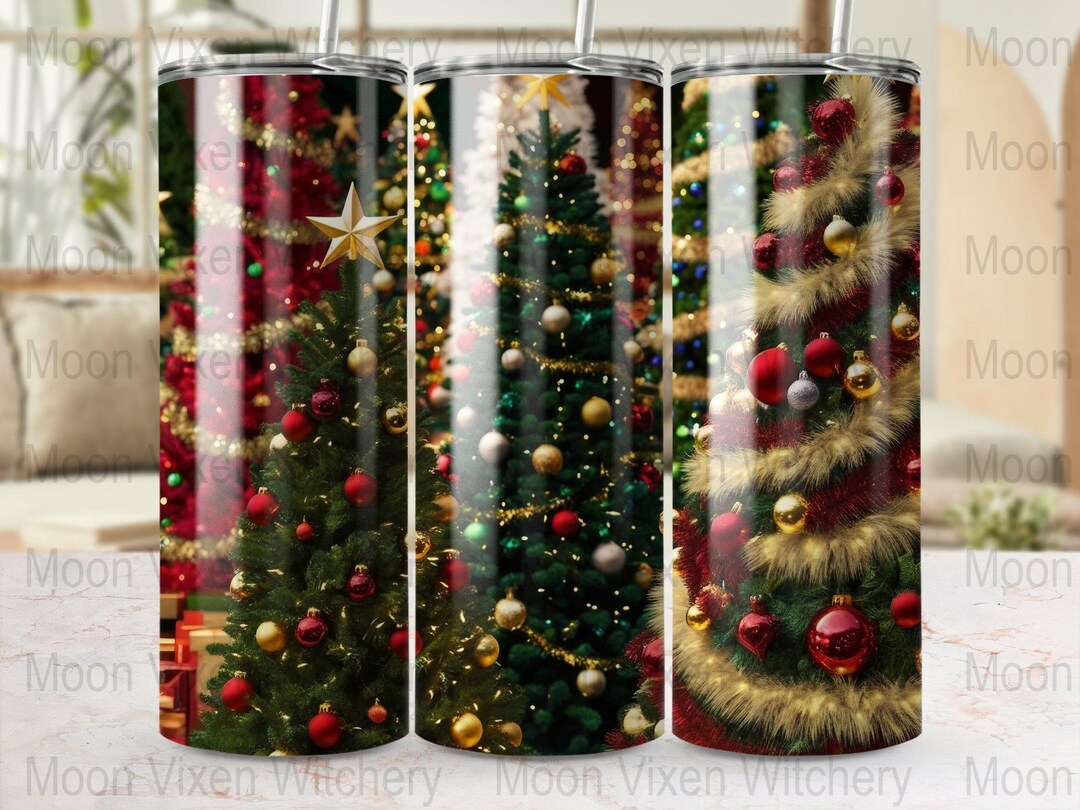 Christmas Tree Collection, PNG Format 300 Dpi, Festive Decoration ...