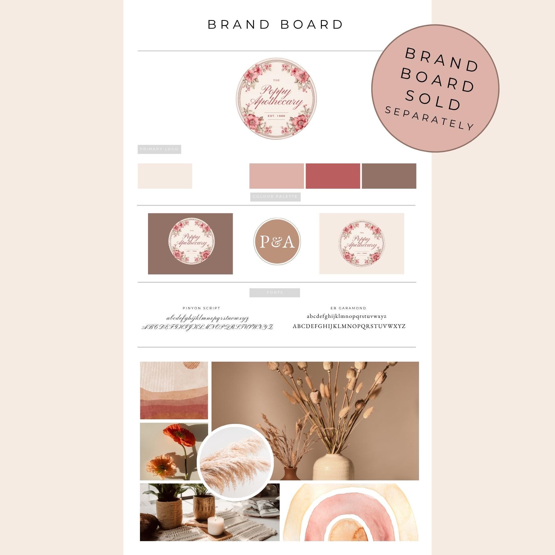 Cottagecore Logo Pack Canva Template · 6 Editable Logos for Herbalists ...