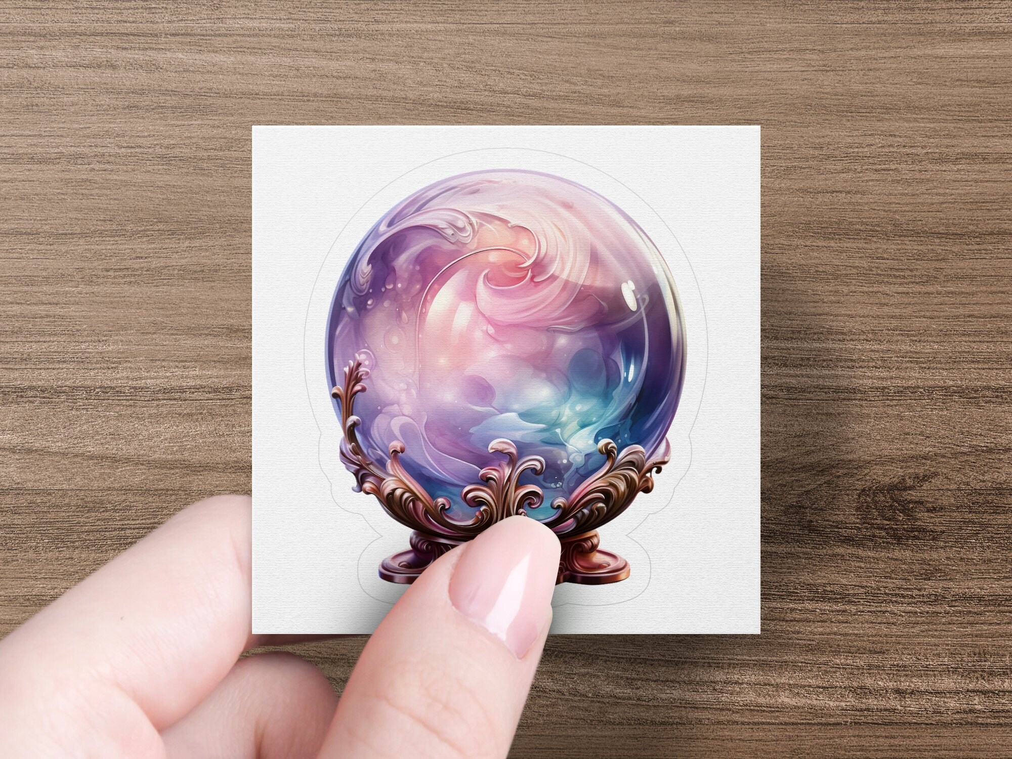 Colorful Crystal Ball Sticker, Die Cut Sticker, Kiss Cut Sticker ...