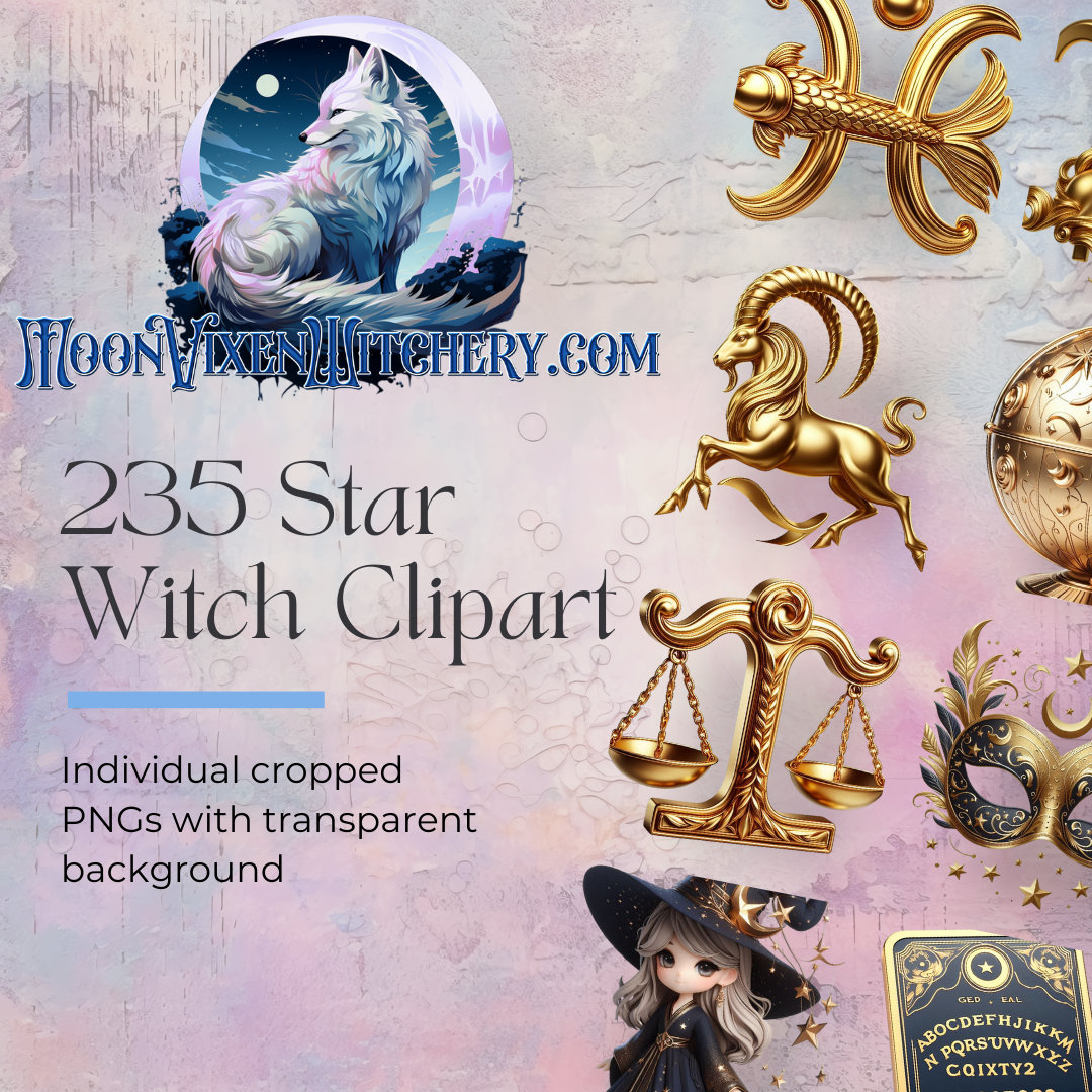 235 PNG Star Witch Astrology Celestial Clipart Digital Art Stickers - Etsy