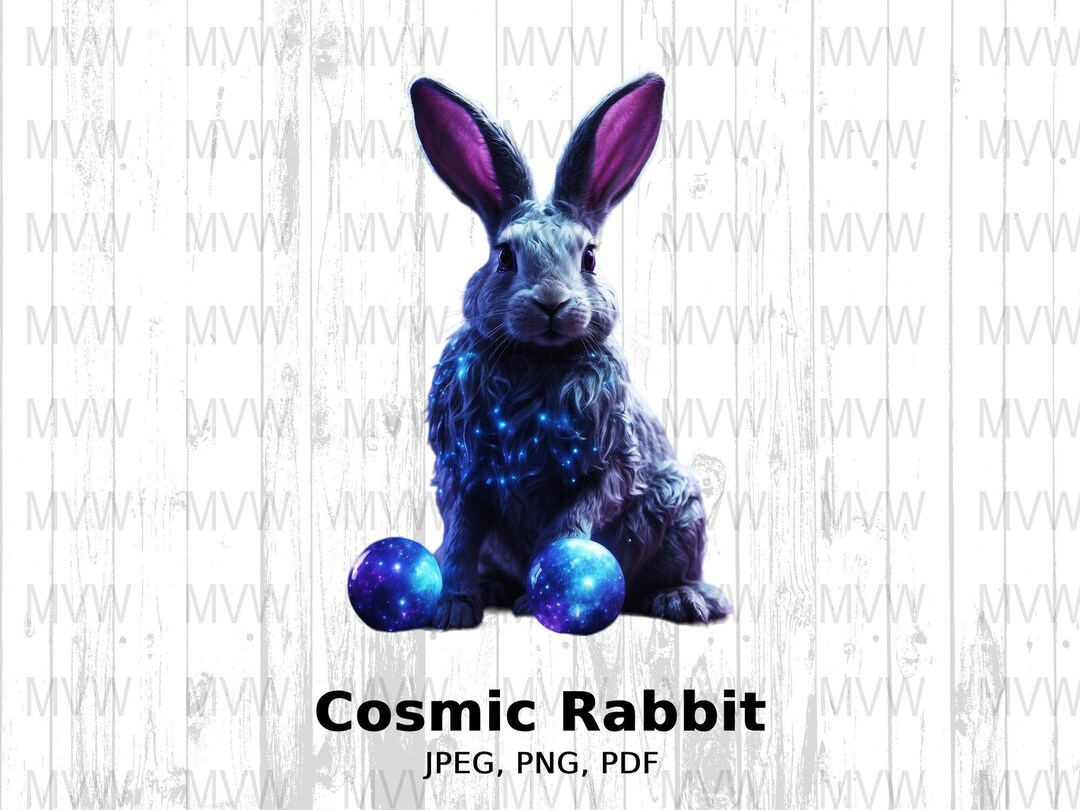 Galaxy Bunny Clipart, Cute Rabbit Digital Download, Space Themed Animal ...
