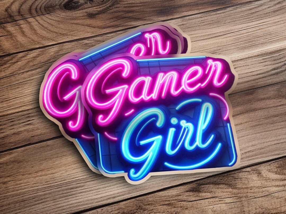 Gamer Girl Sticker, Die Cut Sticker, Kiss Cut Sticker, Holographic ...