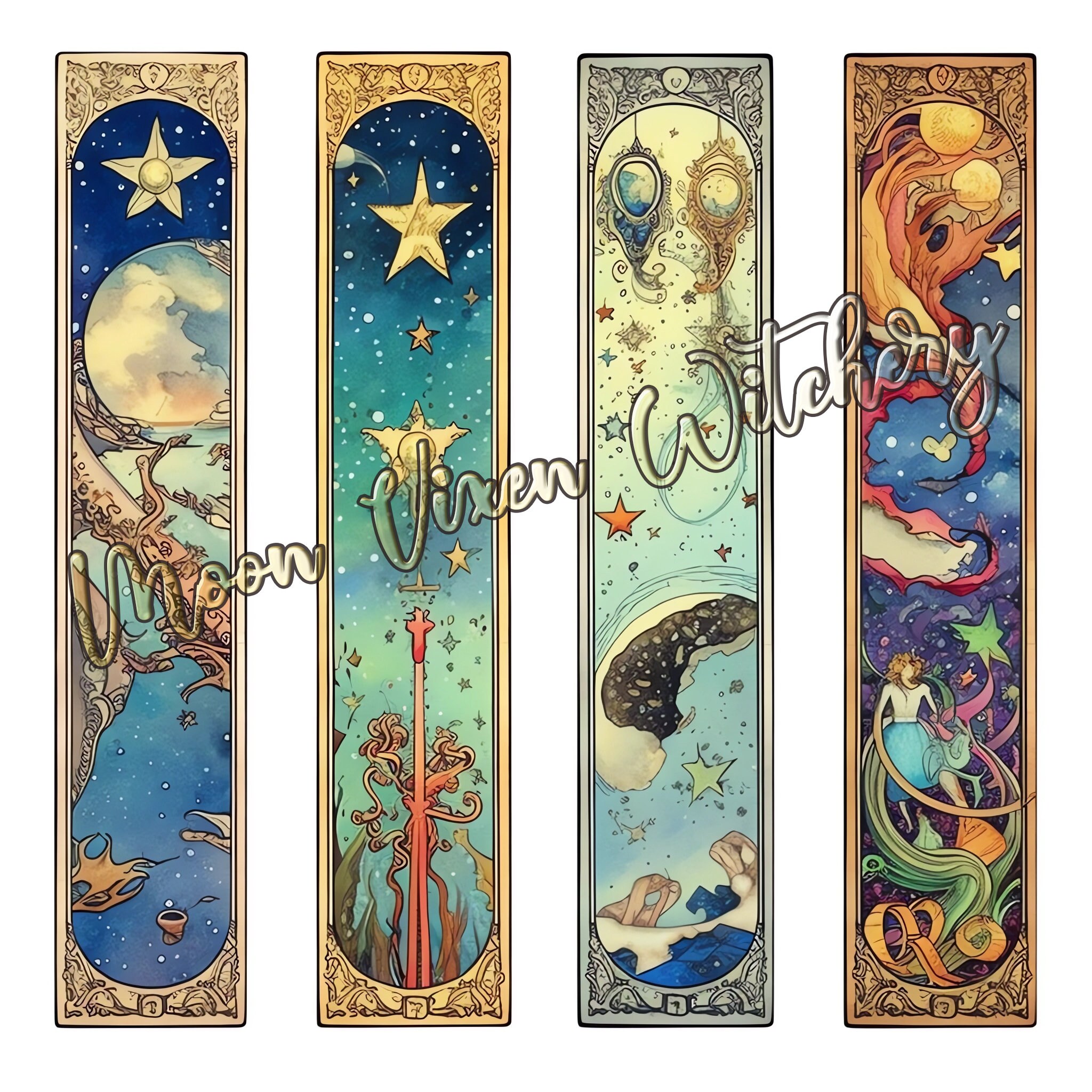 Digital Bookmarks - 5 Sheets, Total of 23 Bookmarks - Printable or ...