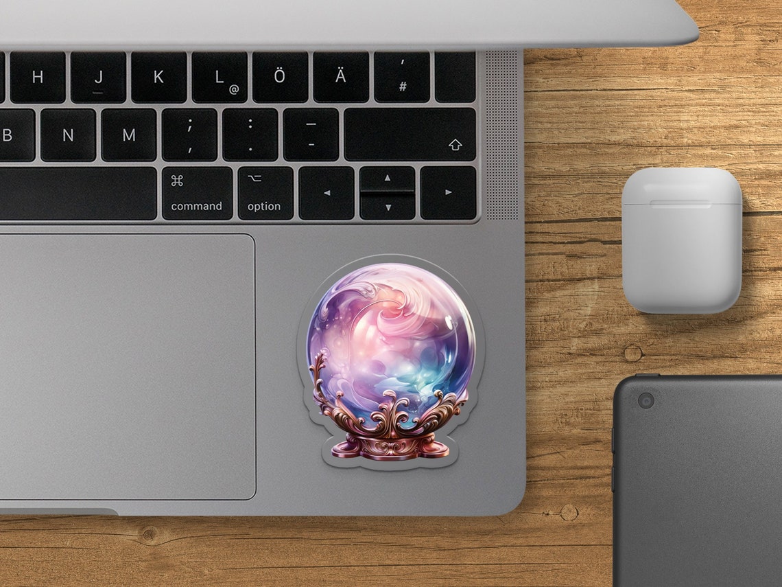 Colorful Crystal Ball Sticker, Die Cut Sticker, Kiss Cut Sticker ...