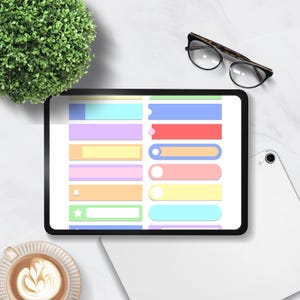The Rainbow Planner Kit | Pastel Digital Stickers for Goodnotes ...