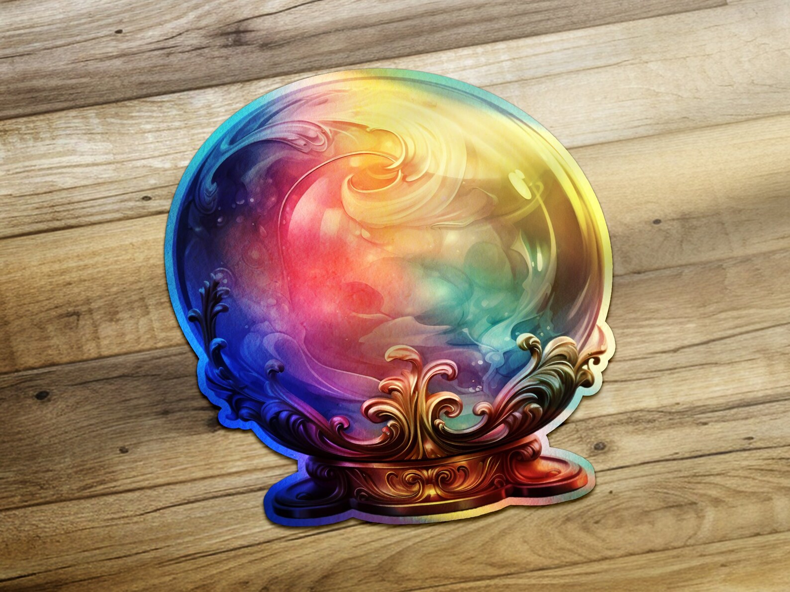Colorful Crystal Ball Sticker, Die Cut Sticker, Kiss Cut Sticker ...