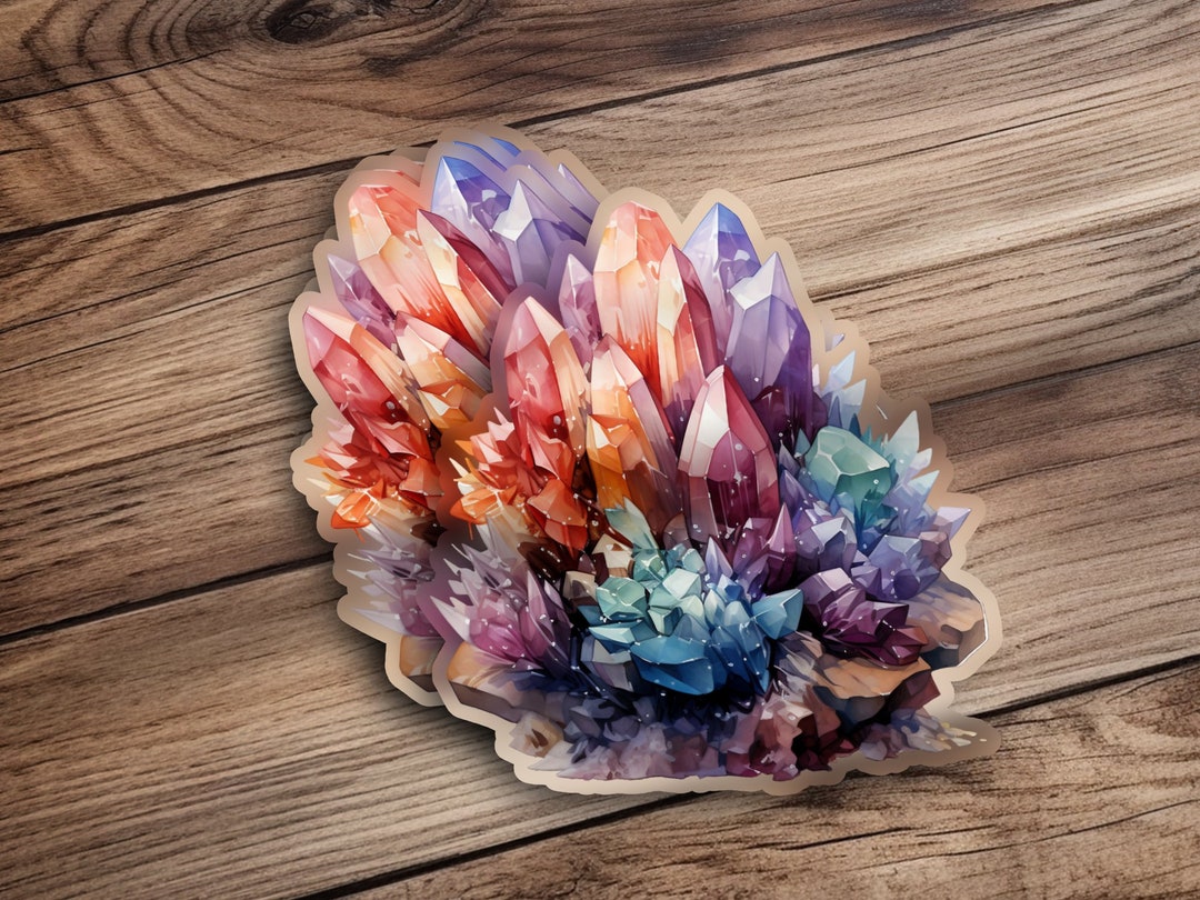 Crystals Sticker, Die Cut Sticker, Kiss Cut Sticker, Holographic ...