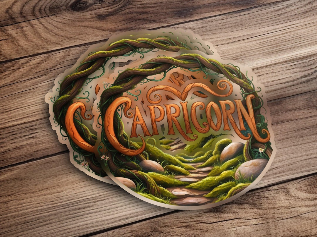 Capricorn Sticker, Die Cut Sticker, Kiss Cut Sticker, Holographic ...