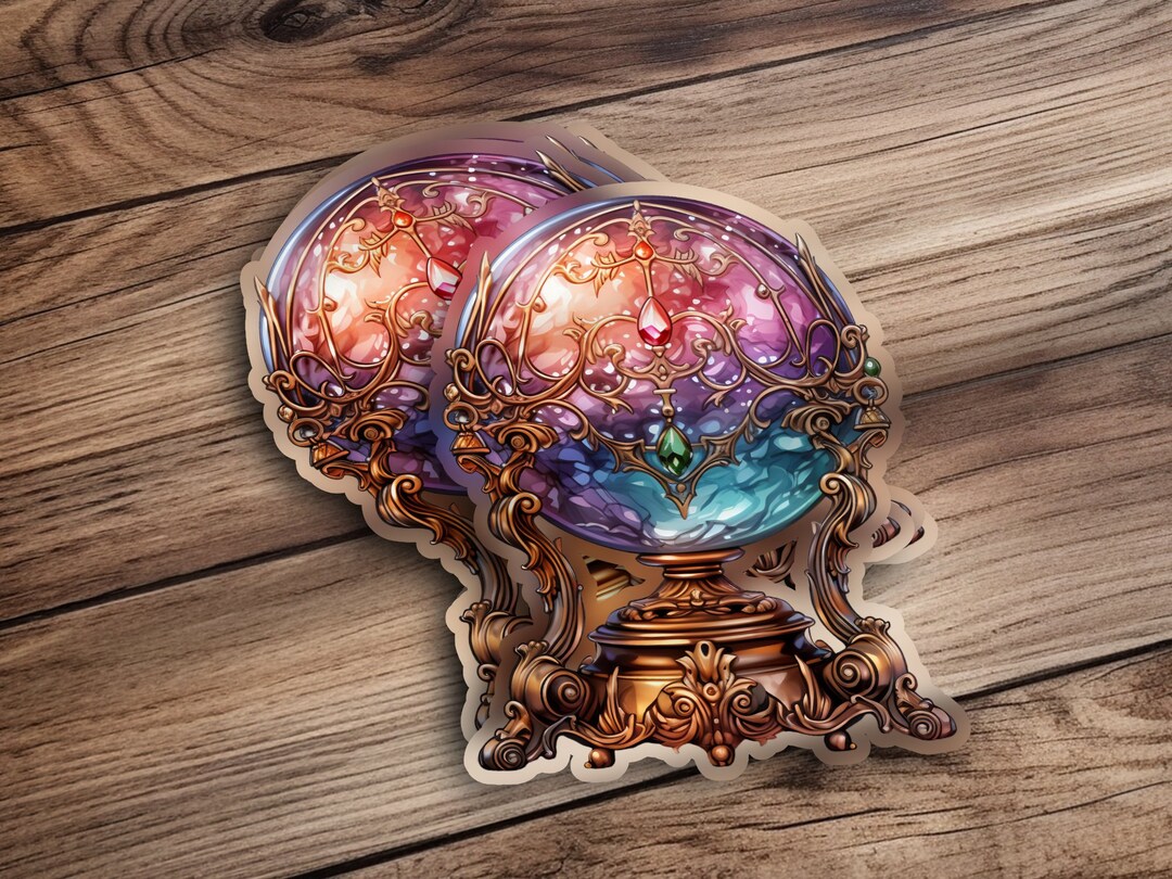 Colorful Crystal Ball Sticker, Die Cut Sticker, Kiss Cut Sticker ...