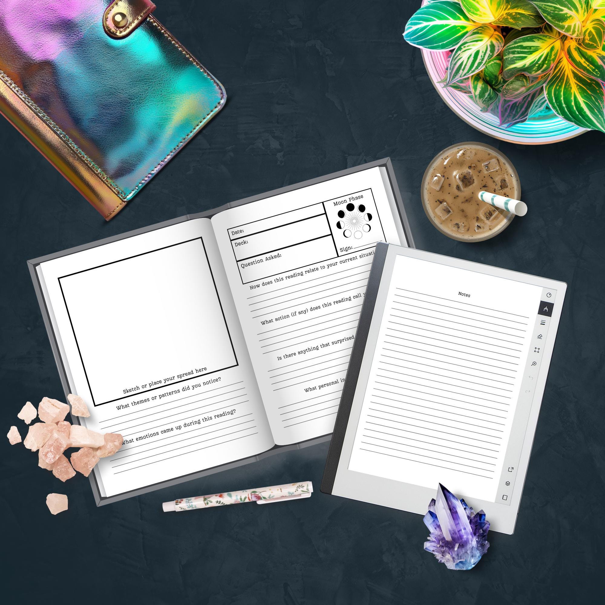 What the Cards Whisper – Printable Tarot Journal PDF – 2 Page Spread ...