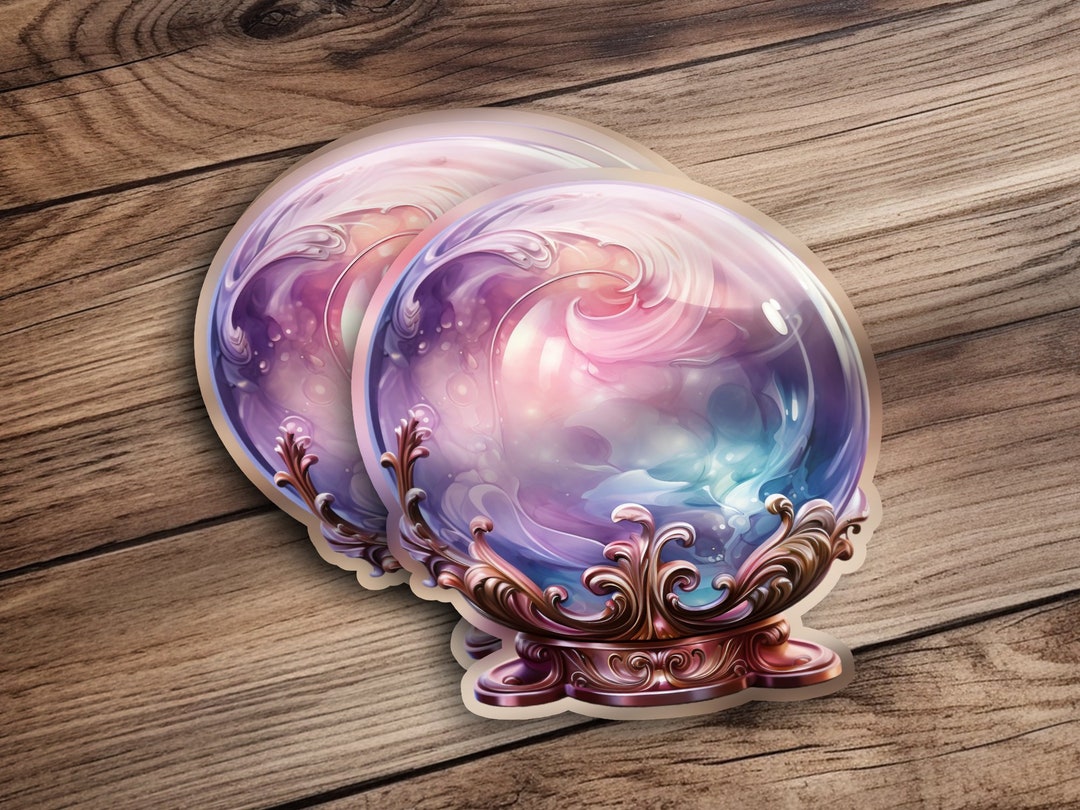 Colorful Crystal Ball Sticker, Die Cut Sticker, Kiss Cut Sticker ...