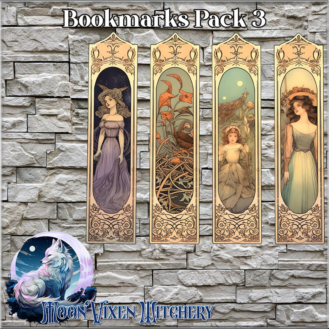 Digital Bookmarks 9 Sheets, Total of 38 Bookmarks Printable or Digital ...