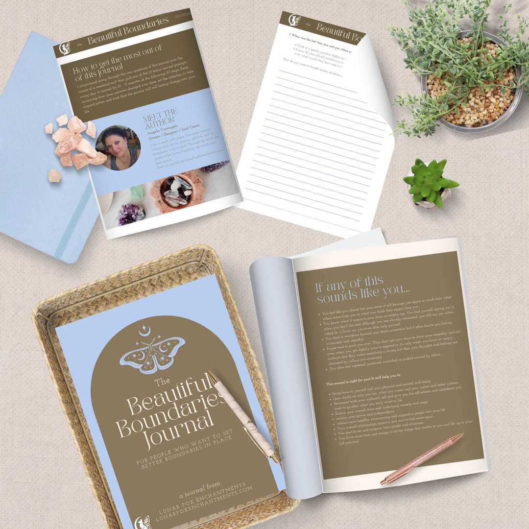 Beautiful Boundaries Journal | 19-page Self-reflection Workbook for ...