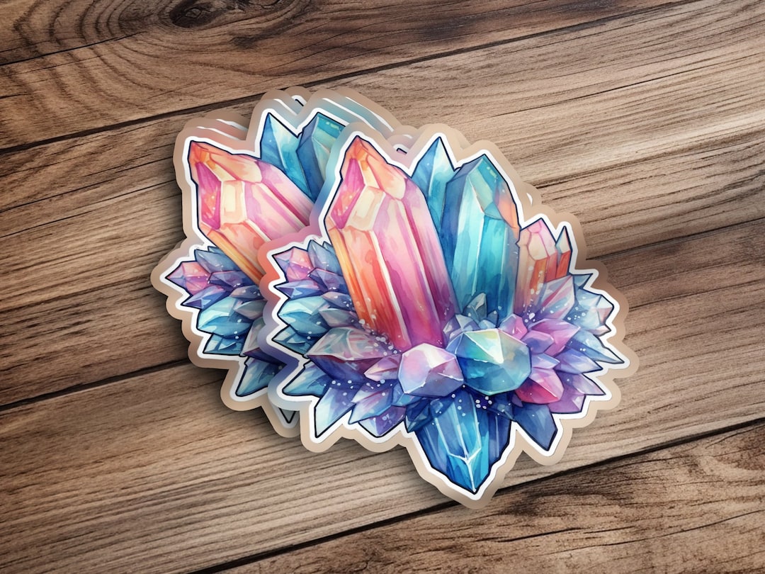 Crystals Sticker, Die Cut Sticker, Kiss Cut Sticker, Holographic ...