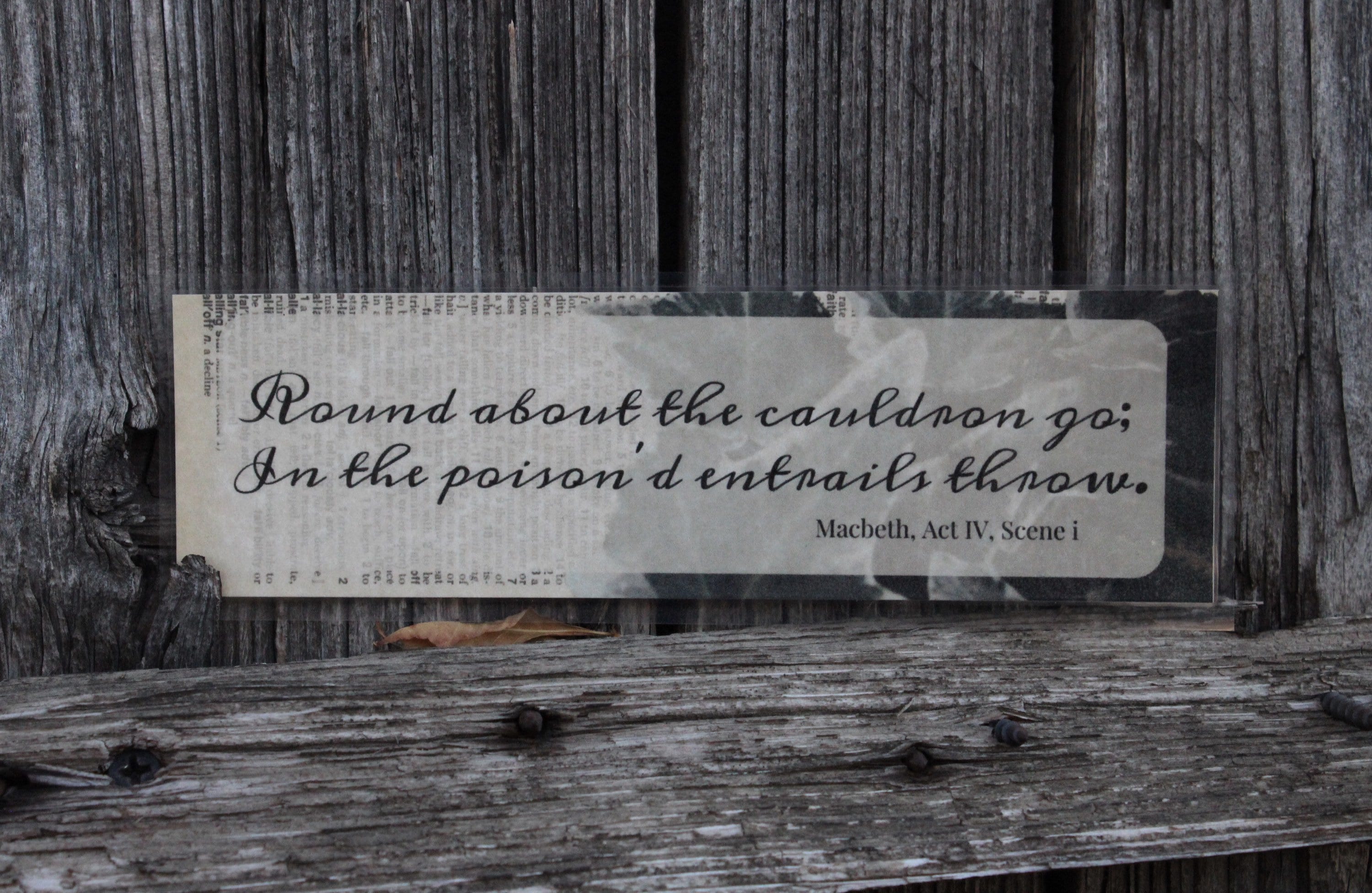 Macbeth Quote Bookmark V2 - Etsy