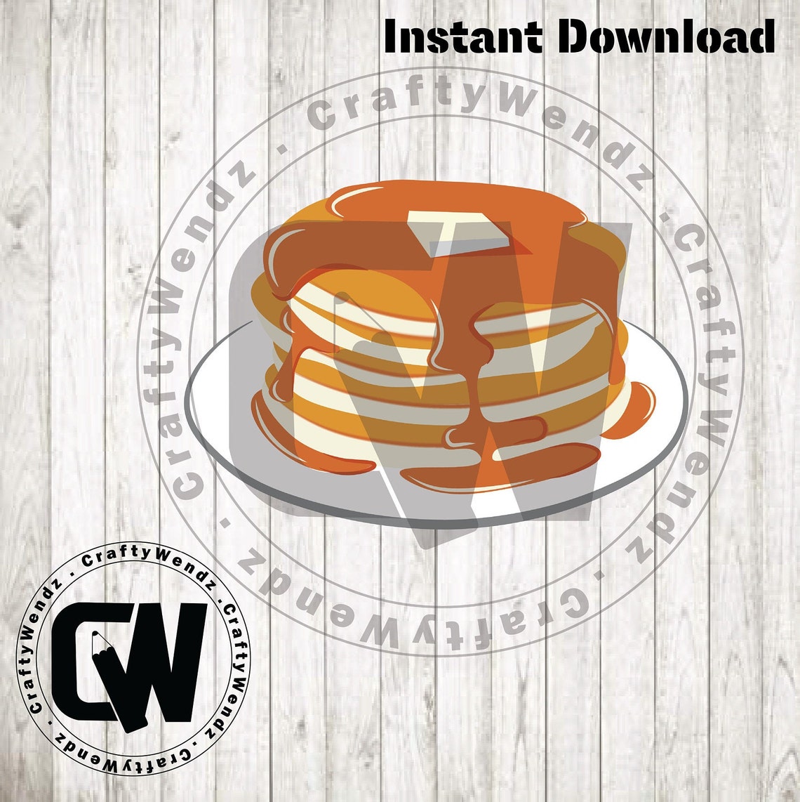 Pancake SVG PNG File Instant Download | Etsy