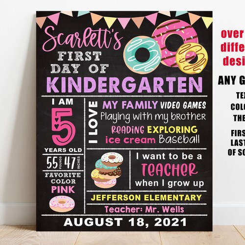 EDITABLE Girl Last Day of School Sign Printable Pop It Fidget - Etsy