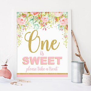 One is Sweet Take A Treat Printable First Birthday Party - Etsy