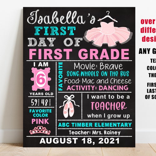 Back to School Sign Printable First Day of School Sign | Etsy