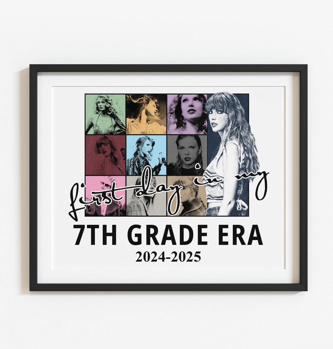 First Day of 7th Grade Sign Printable, Girls 1st Day in My 7th Grade ...