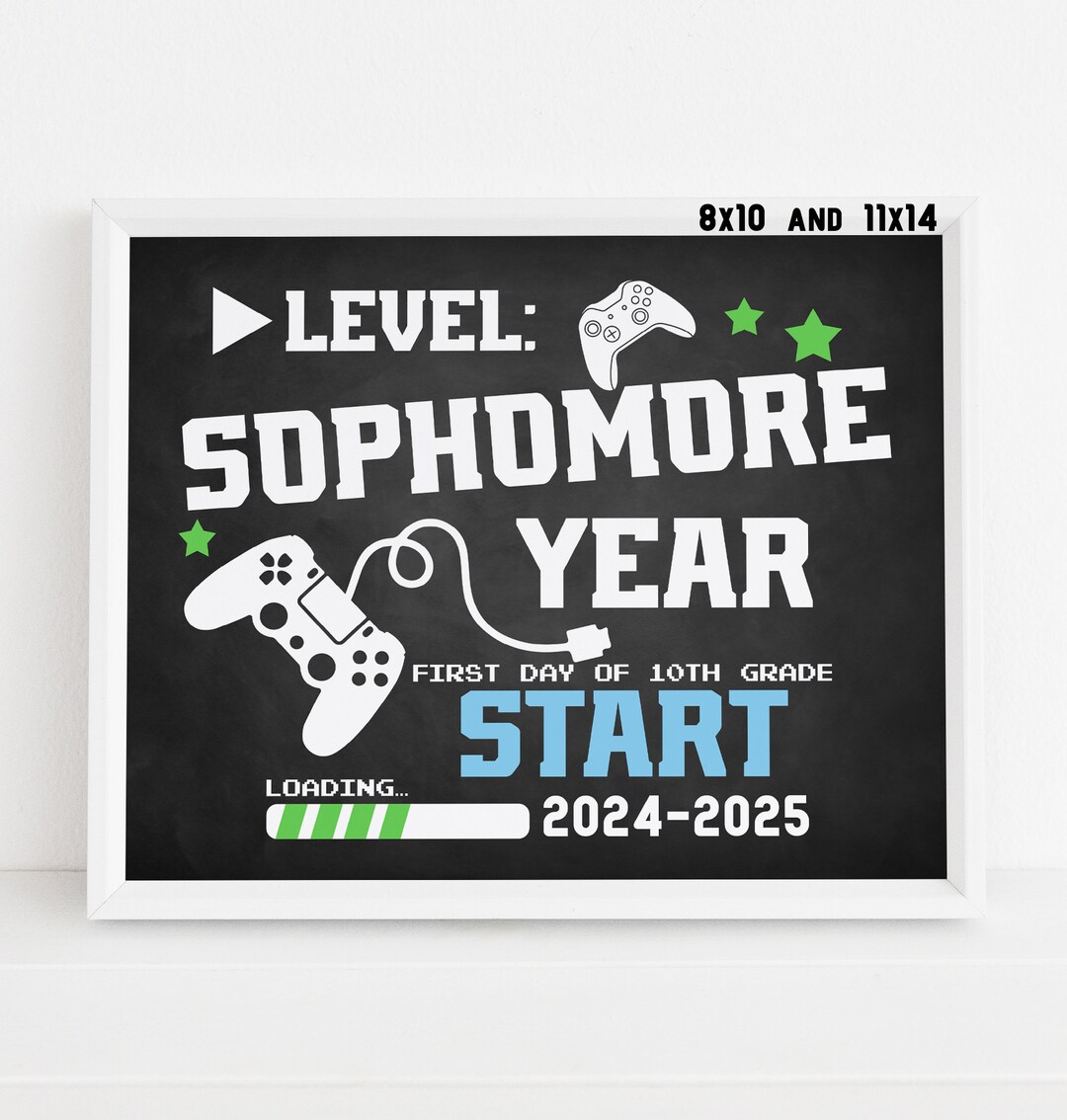 First Day of Sophomore Year Sign Printable, Back to School Photo Prop ...