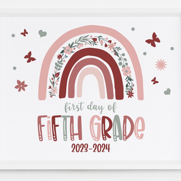 5th Grade Sign - Etsy