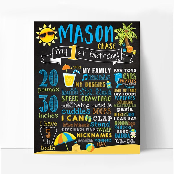 Beach Chalkboard - Etsy