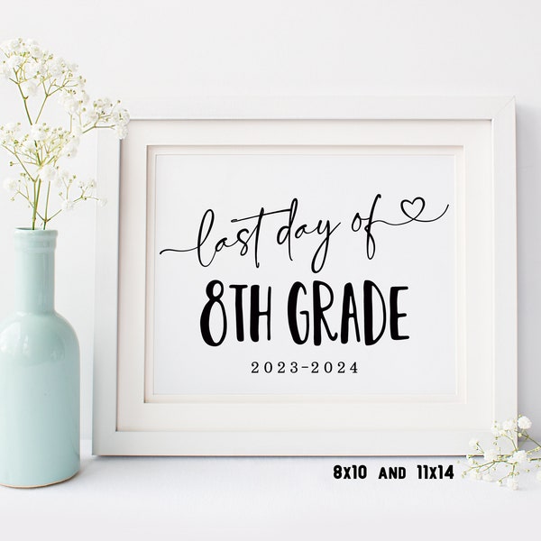 First Day of 8th Grade - Etsy