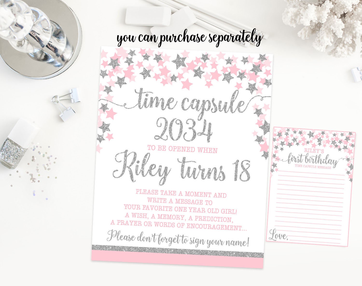 Time Capsule First Birthday Sign Twinkle Twinkle Little Star | Etsy