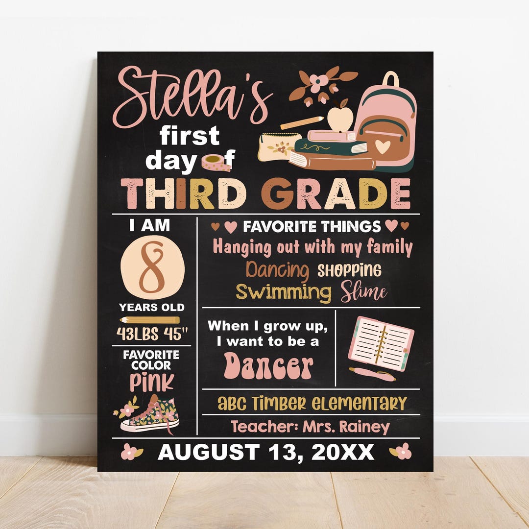 EDITABLE Groovy First or Last Day of School Sign, Back to School Photo ...