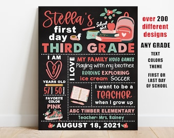 Mermaid First Day of School Printable Sign Girl Back to - Etsy