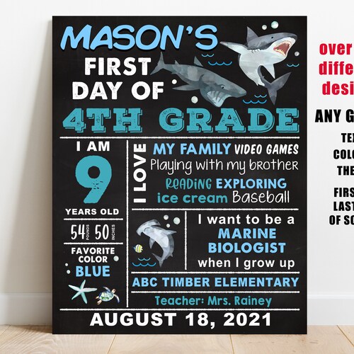 First Day of School Sign Board Chalkboard Back to School - Etsy