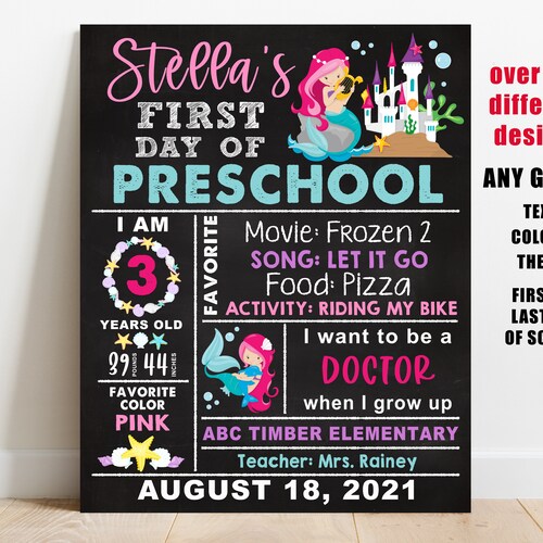 Editable Back to School Sign Printable First Day of School - Etsy