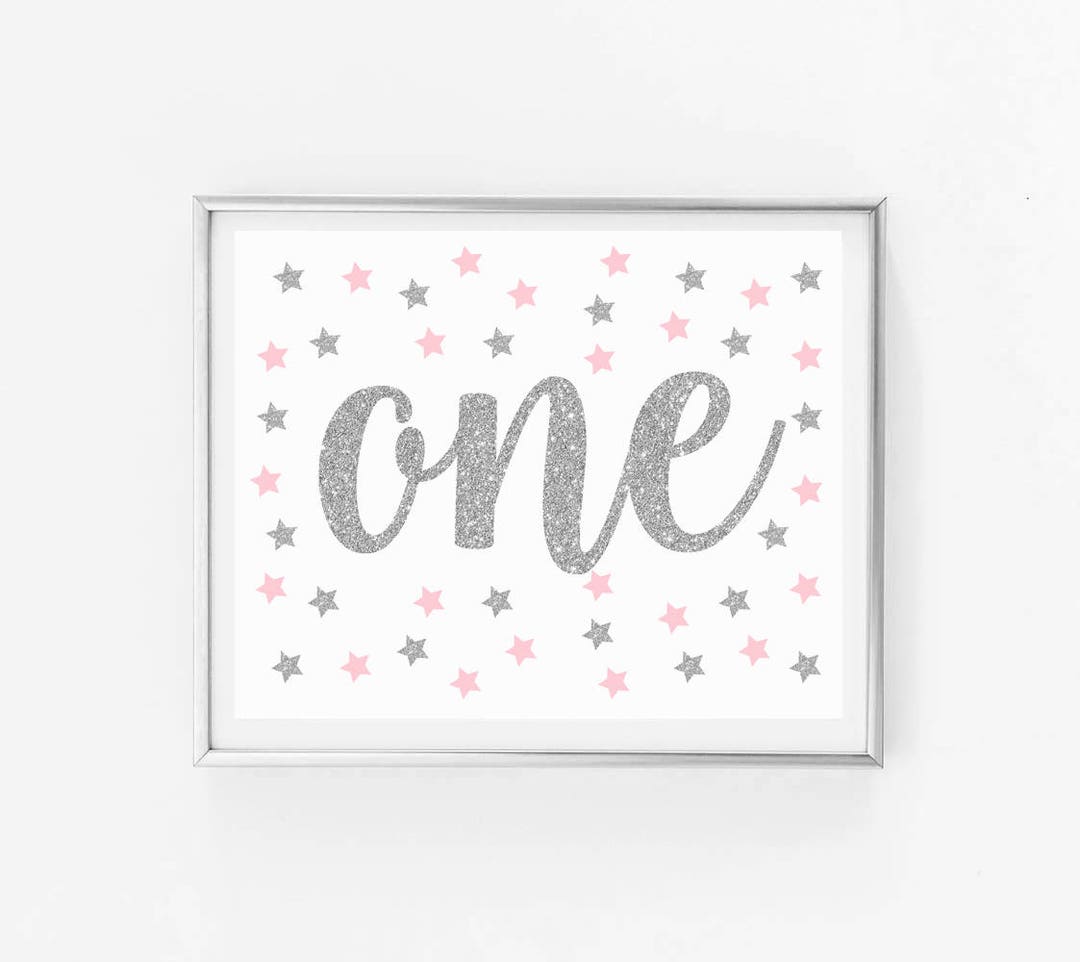 First Birthday Sign, One Sign, Twinkle Twinkle Little Star First ...