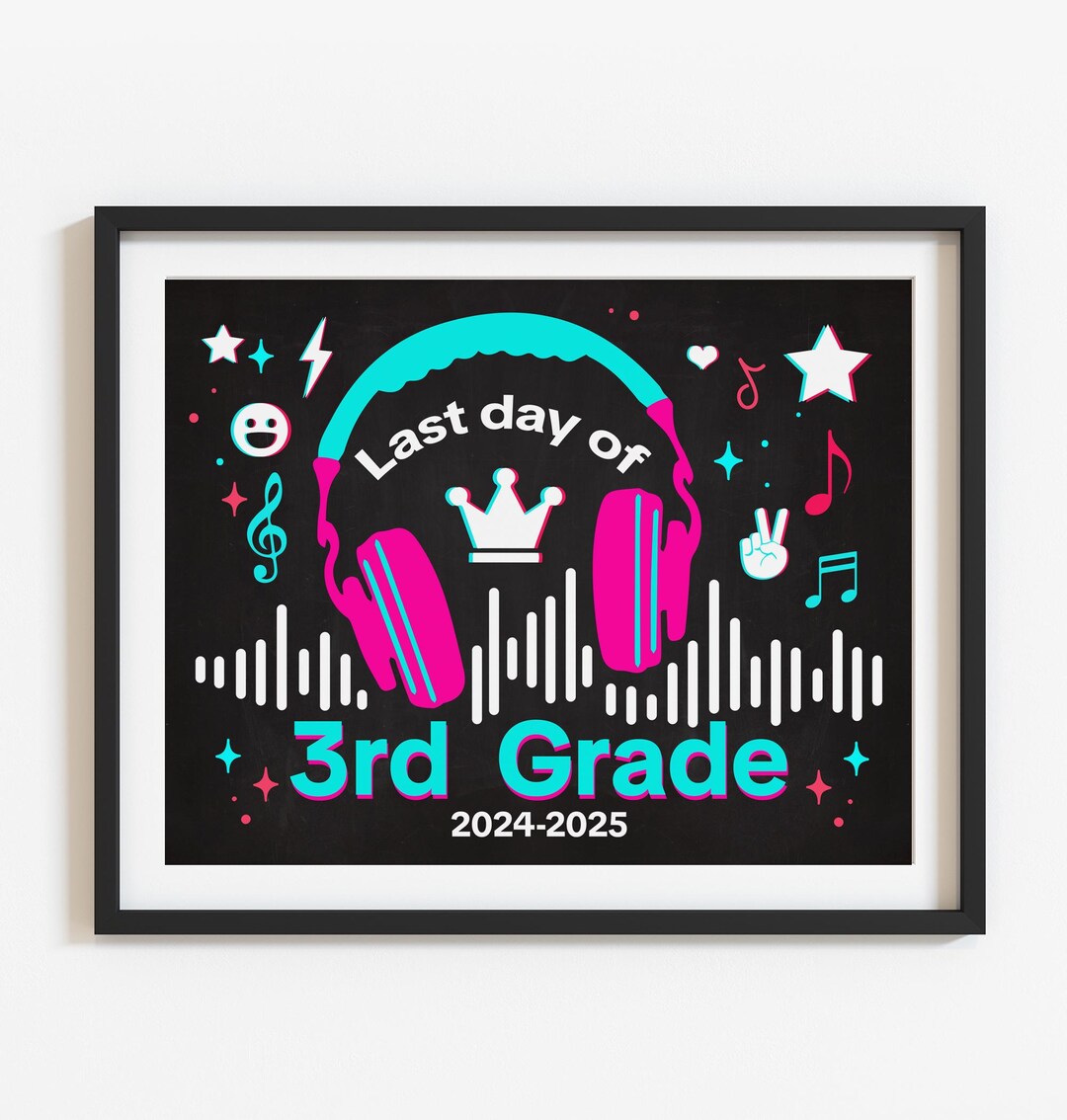Last Day of 3rd Grade Sign, Last Day of School Sign Printable, End of ...