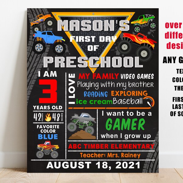 First Day Chalkboard - Etsy