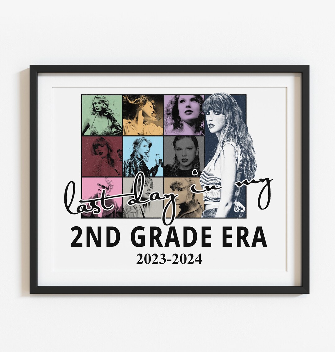 Last Day of 2nd Grade Sign Printable, Girls Last Day in My Second Grade ...