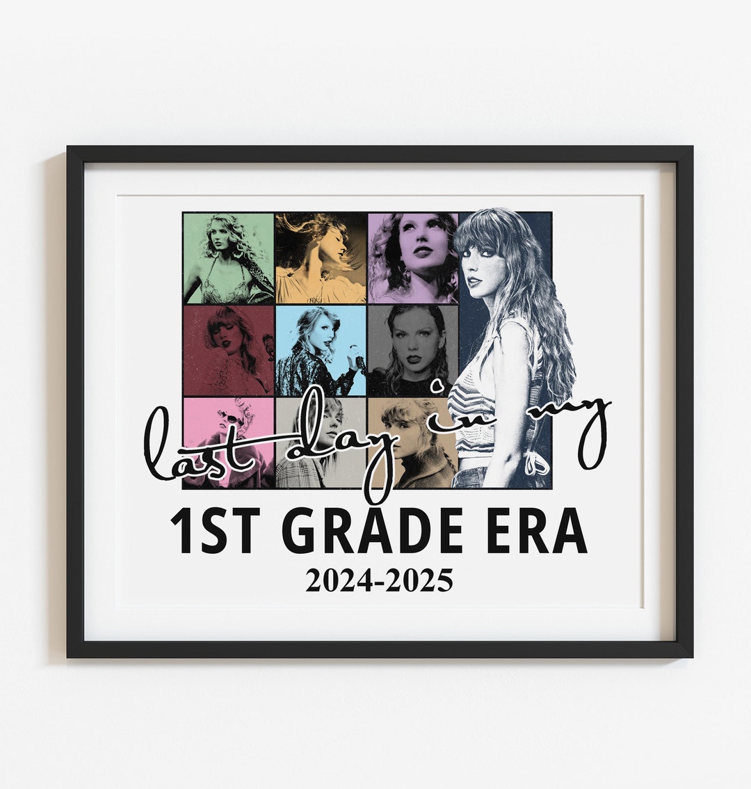 Last Day of 1st Grade Sign Printable, Girls Last Day in My First Grade ...