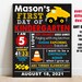 Dump Truck First Day of School Sign Printable, Boy Back to School ...
