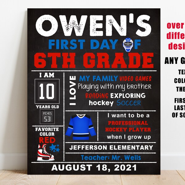 First Day of 8th Grade - Etsy